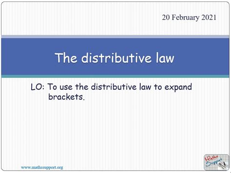 Maths Igcse E2 70 The Distributive Law Math Support