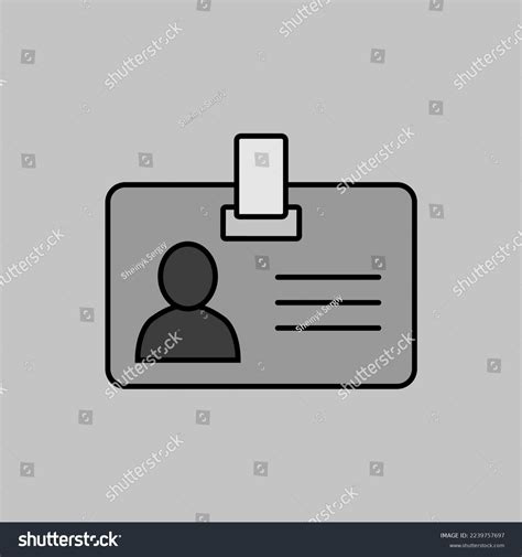 Badge Outline Grayscale Icon Workspace Sign Stock Vector Royalty Free 2239757697 Shutterstock