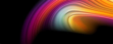 추상 파 라인은 검은 배경에 무지개 스타일의 색상 줄무늬를 액체 프리 젠 테이 션 응용 프로그램 배경 화면 배너 또는 포스터에