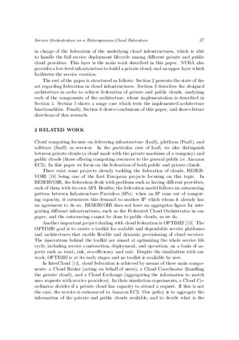 Service Orchestration On A Heterogeneous Cloud Federation Computing And Informatics