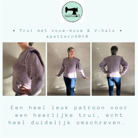 Damestrui Met Kratermouw En V Hals Naaistudio 6