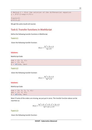 Exercise A Transfer Functions Solutions PDF