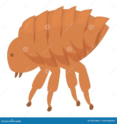Flea Insect Walking Spreading Disease Through Bite Stock Vector