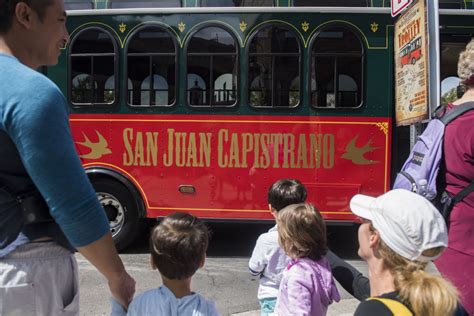 Riders On San Juan Capistranos New Trolley Take Advantage Of