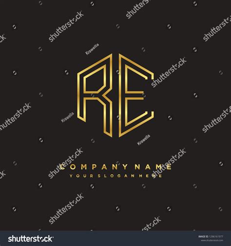 R E Initial Letter Modern Logo Stock Vector Royalty Free 1296161977