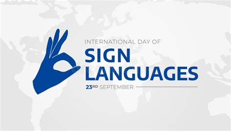 International Day Of Sign Languages Background Stock Vector