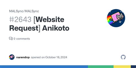 Website Request Anikoto · Issue 2643 · Malsyncmalsync · Github