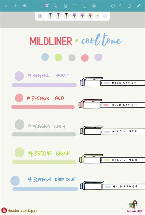 Artemies 🥕💨 님의 트위터 Mildliner • Cool X Warm Tones Color Hex Codes 🌻🍁🦋 Warm Tones Are My