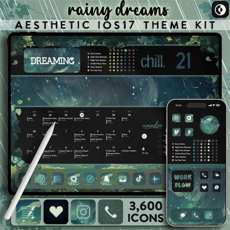 Aesthetic Ios 17 Theme Kit Iphone Icons Cute Widgets Iphone Wallpaper Blue Ipad Wallpaper Iphone