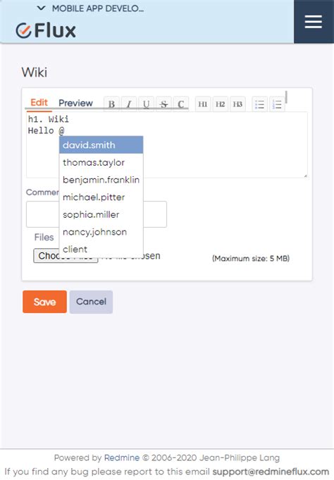 Mentions Redmine Plugin Improve Team Communication
