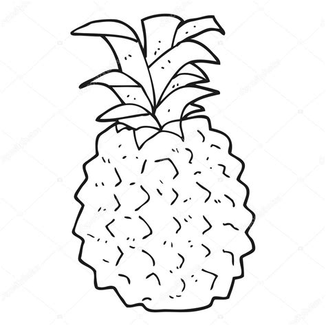 Black And White Pineapple Clipart