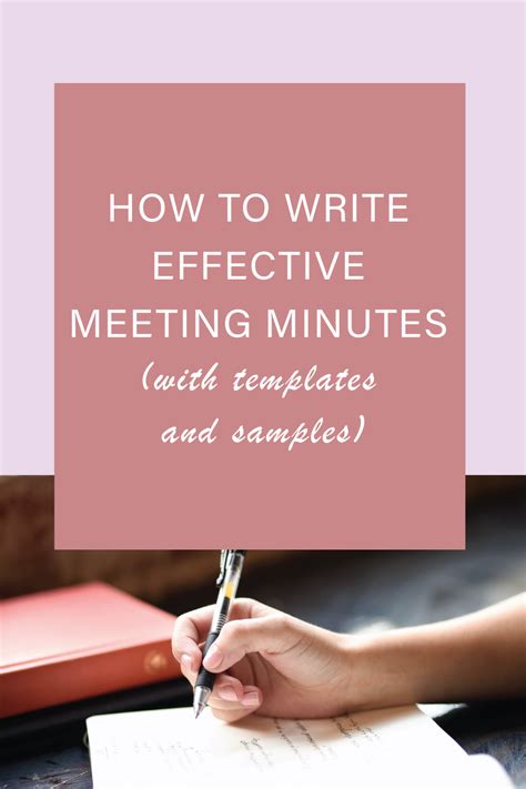 How To Write Effective Meeting Minutes Templates And Samples Artofit