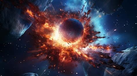 Premium Ai Image Mysterious Space Planet Explosion