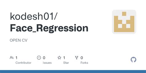 Github Kodesh01faceregression Open Cv