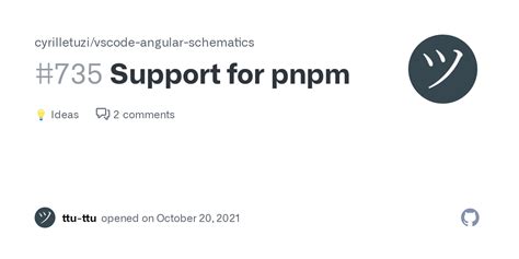 support for pnpm · cyrilletuzi vscode angular schematics · discussion 735 · github