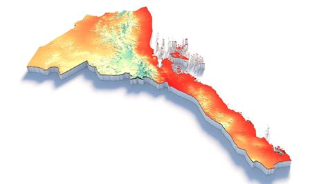 Eritrea Terrain Map 3d Model By 3dstudio Eritrea Terrain Map 3d Model By 3dstudio
