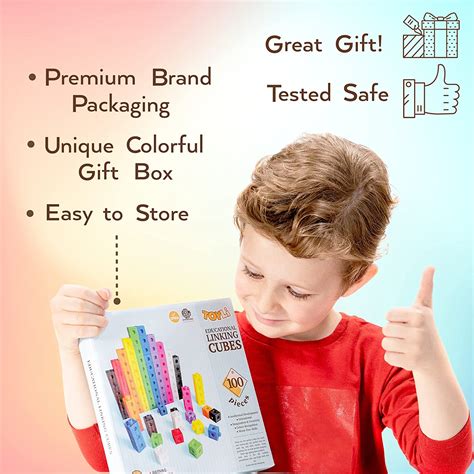 Buy Toyli 100 Piece Linking Cubes Set For Counting Sorting Stem Connecting Blocks Math Links