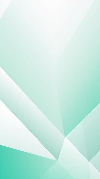 Mint Green And White Abstract Geometric Background Vector Presentation