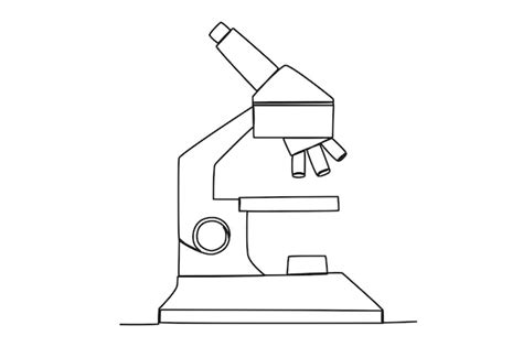 Premium Vector Vector Continuous One Line Drawing Of Microscope Simple Illustration Of