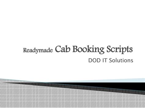 Ppt Cabs Booking System Taxi Booking Script Ola Clone Uber Clone Cab Reservation