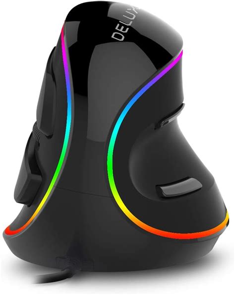 Delux Ergonomic Mouse Wired Large Rgb Vertical Mouse With 6 Buttons In Nepal At Npr 5450