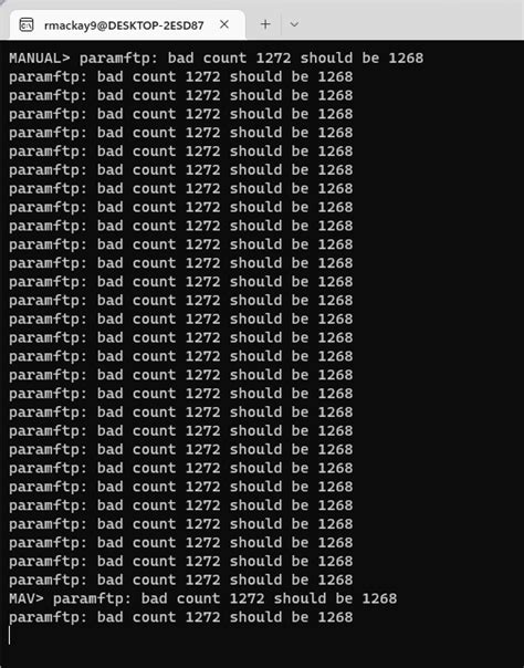 Sub Paramftp Bad Count 1272 Should Be 1268 · Issue 22357 · Ardupilotardupilot · Github