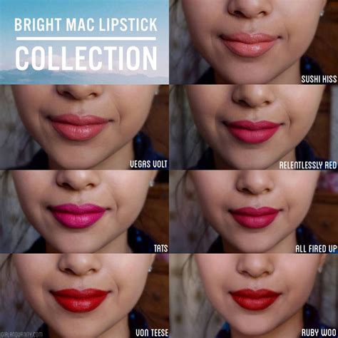 Swatches Review Mac Matte Satin And Cremesheen Lipstick Collection