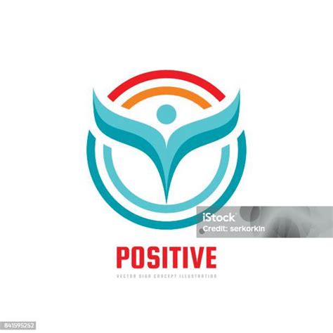 긍정적인벡터 기호 템플릿 개념 그림입니다 인간의 문자 추상 기호와 원입니다 사람 아이콘입니다 남자 그림 기호입니다 엠 블 럼은