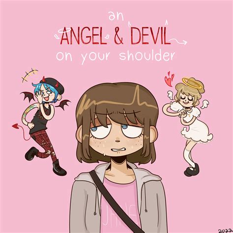 No Spoilers An Angel And Devil On Your Shoulder Credit Sly On Twitter