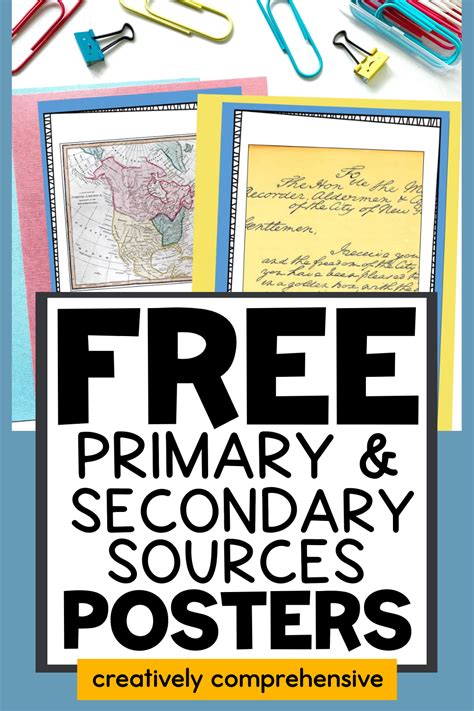 Primary And Secondary Sources Posters Artofit