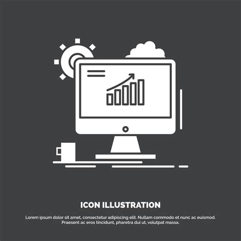 Analytics Chart Seo Web Setting Icon Glyph Vector Symbol For Ui And Ux Website Or Mobile