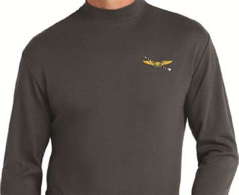 Tailhook Association Ships Store Mock Turtleneck Nfo Gray
