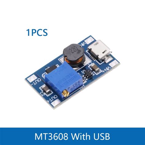 Dc Dc Step Up Állítható Konverter Tábla Mt3608 Booster Tápegység Modul Max Output 28v 2a Boost
