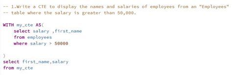 Afnan Farooq Mir On Linkedin Sql Dataanalytics Sqlqueries Commontableexpressions Learningsql