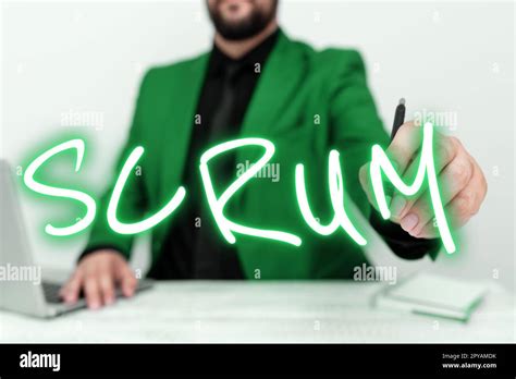 Conceptual Display Scrum Concept Meaning Handwriting As Distinct From Print Written Characters