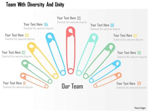 team with diversity and unity flat powerpoint design powerpoint
