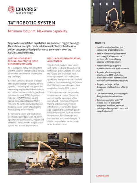 L3harris T4 Robotic System Sell Sheet Sas Pdf