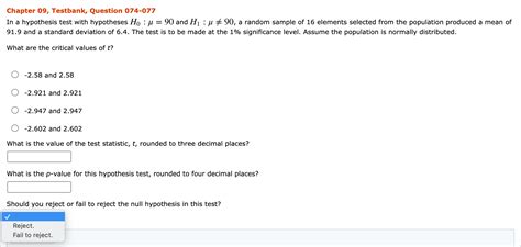 Solved Chapter 09 Testbank Question 074 077 In A