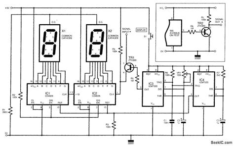 555astablefrequencymeter Measuringandtestcircuit Circuit