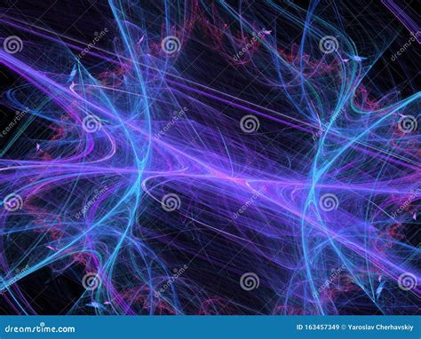 3d Rendering Abstract Fractal Light Backgroundcomputer Generated Graphics Stock Illustration