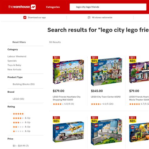 Buy 1 Get 1 Half Price Lego City And Lego Friends The Warehouse