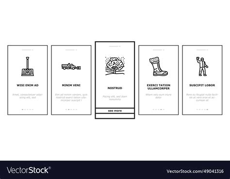 Winter Season Snow Cold Holiday Onboarding Icons Vector Image