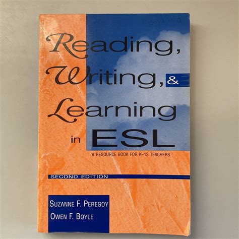 Reading Writing And Learning In Esl By Suzanne F Peregoy Paperback