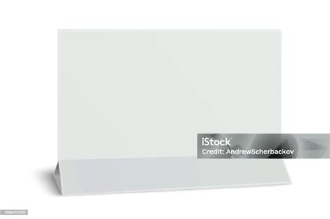 직사각형 가로 빈 종이 테이블 카드 흰색 절연 벡터 종이 모형 0명에 대한 스톡 벡터 아트 및 기타 이미지 0명 3단 브로슈어 공란 Istock