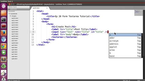Html Bassic Tutorial Ep20 Html Form Textarea Youtube