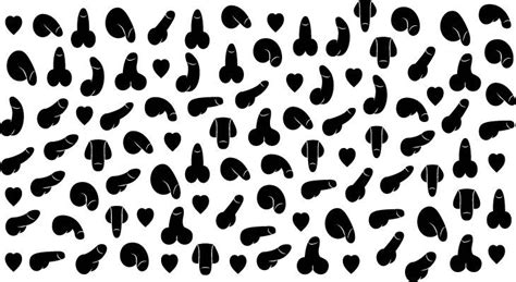 Penis Pattern Svg Png Files Flat Style Penis Pattern Digital