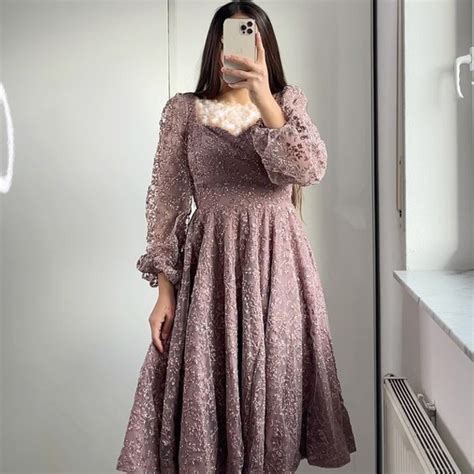 مدل لباس عروسکی کوتاه و مجلسی آستین دار در اینستاگرام