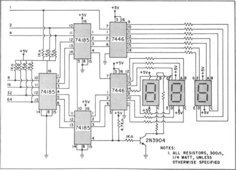 Schematic Diagram Of The Optional Decimal Display This Circuit