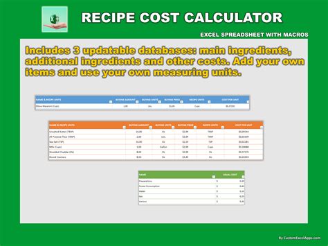 Free Recipe Costing Template Excel Download