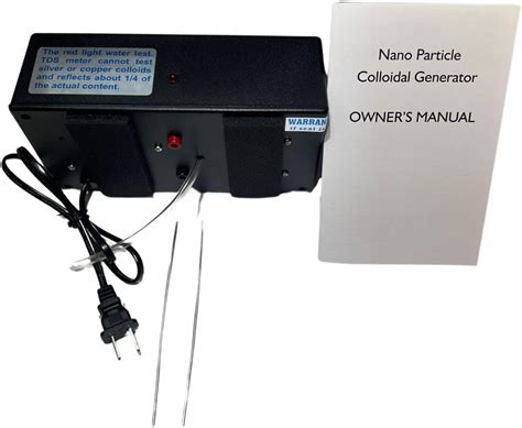 One Quart Nano Particle Colloidal Silver Generator 110 120v Black